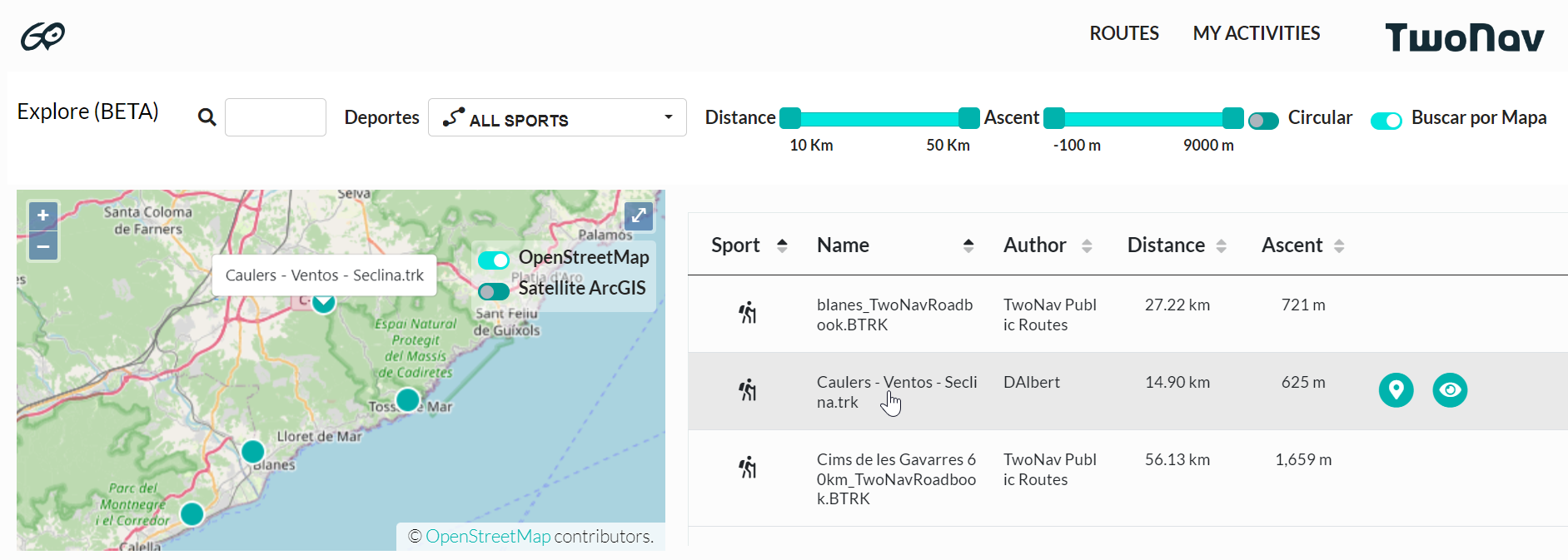 Comparte tus actividades en la comunidad TwoNav – Centro de ayuda