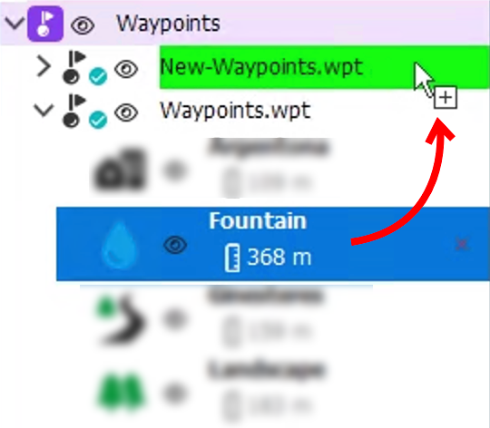 Waypoints en el árbol de datos – Centro de ayuda