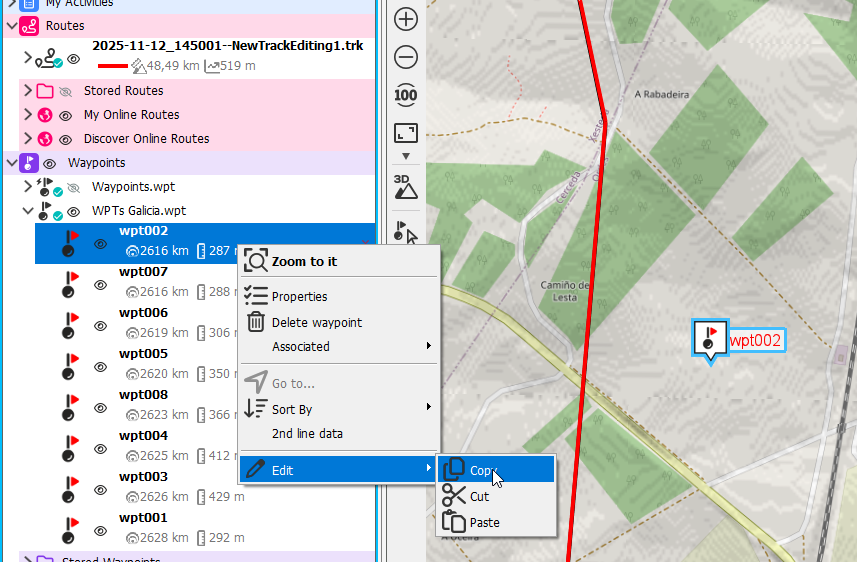 Create roadbook points with a waypoint file – Help center